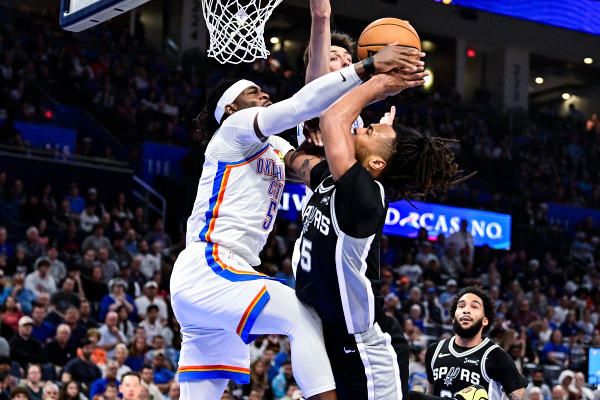 Spurs beat Thunder 117-102 for 3rd win over defending NBA champs in 2 ...