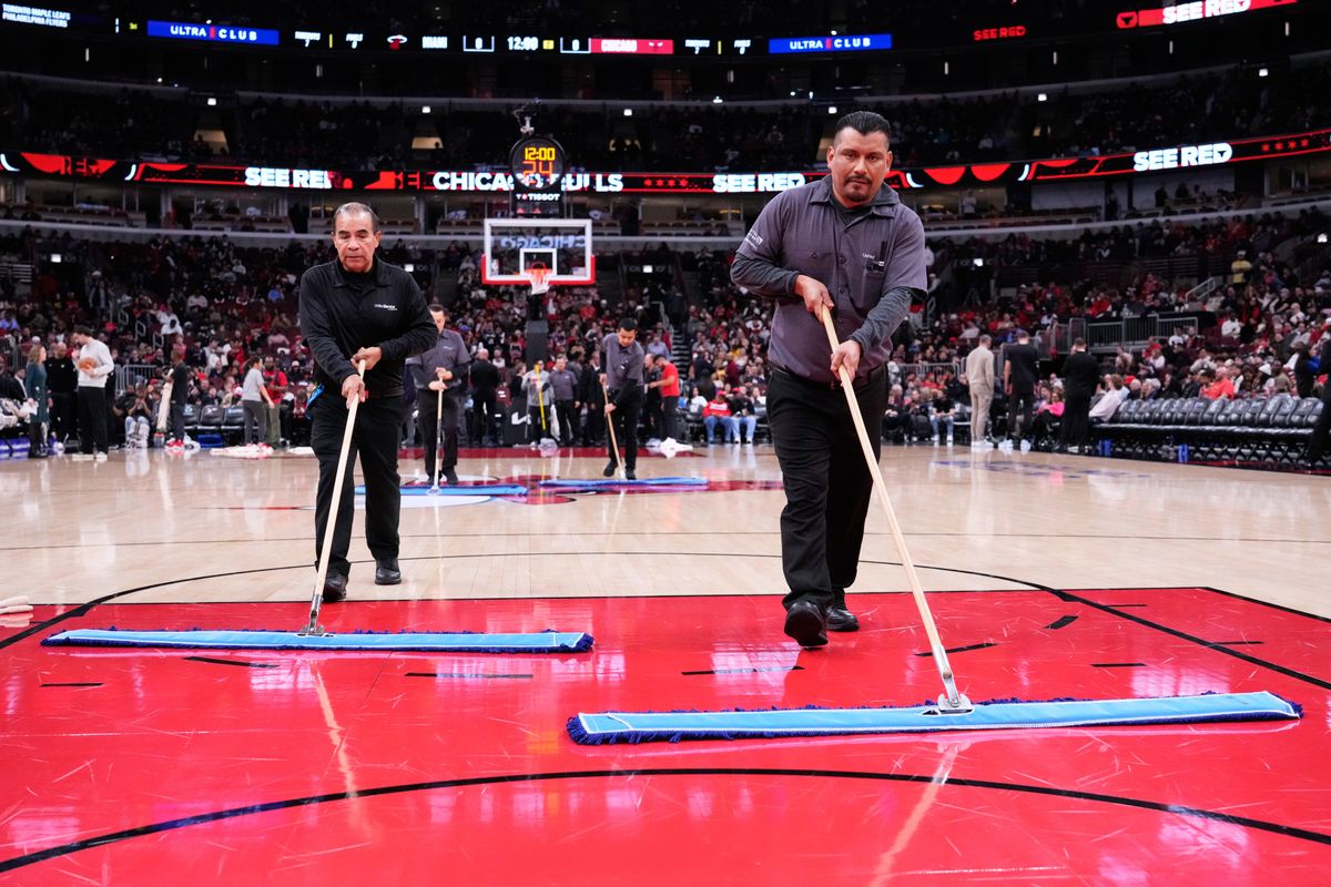 How a slippery court led to a grueling stretch for the Bulls and Heat ...