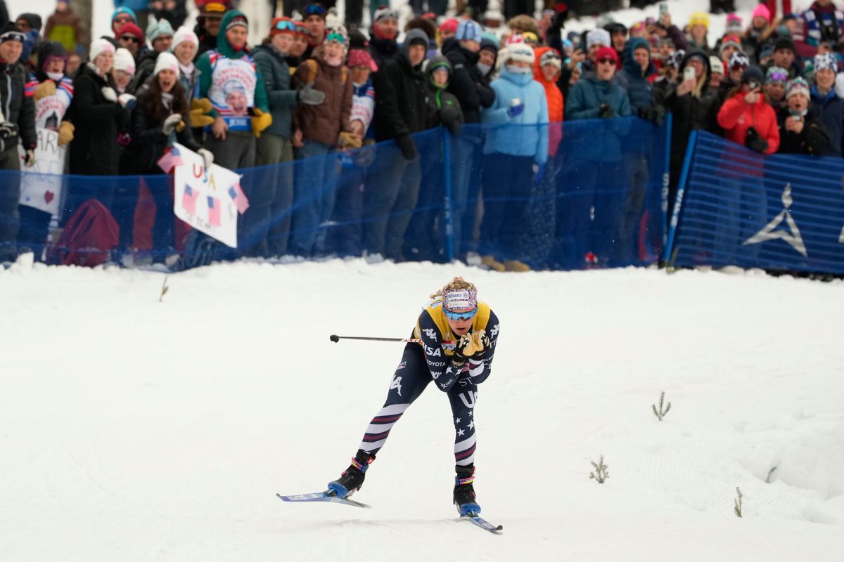 Jessie Diggins takes 12th after crash in final World Cup cross-country ...