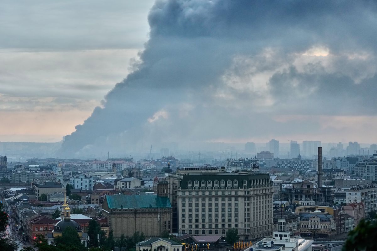 Large-scale Russian attack sparks fire at historic monastery and other ...